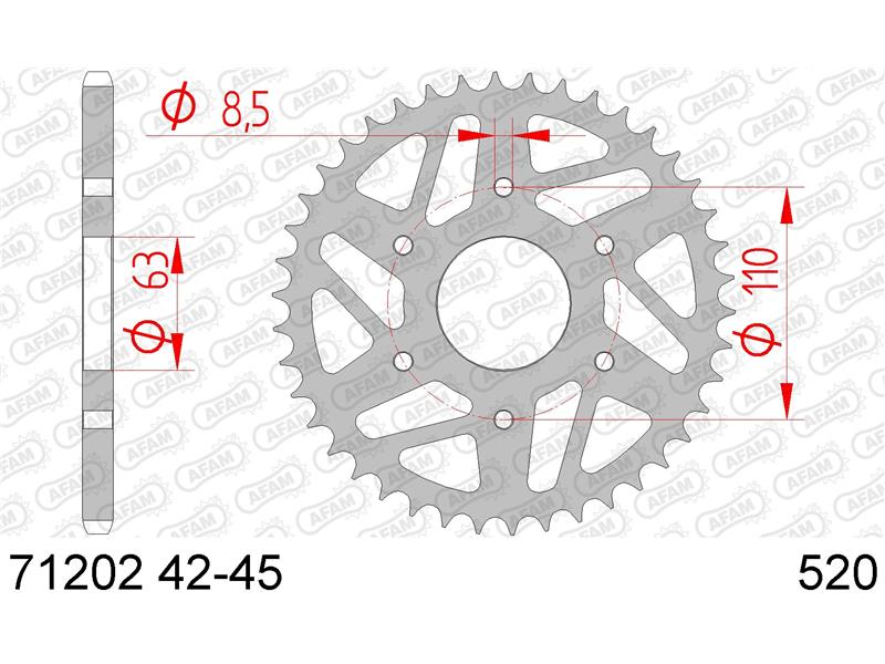 Zadnji zobnik AFAM 71202-42 (520)